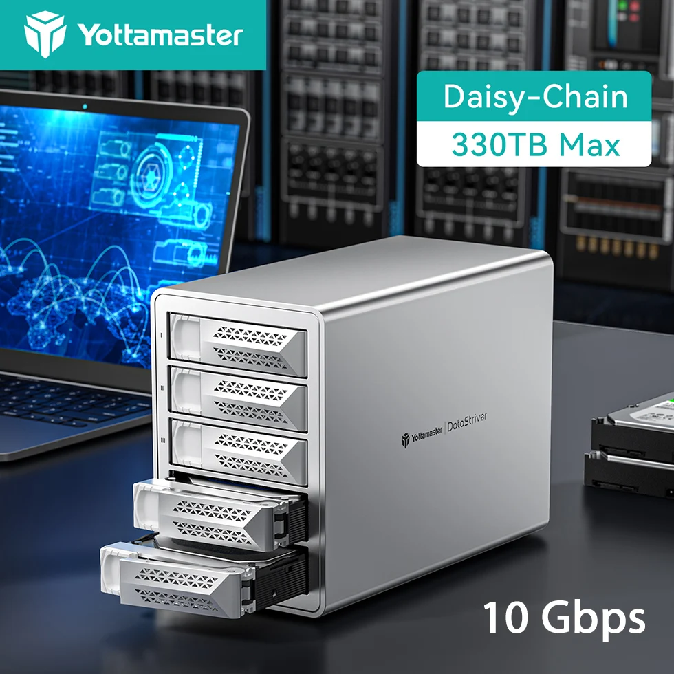 Yottamaster SATA HDD SSD 5베이 인클로저 ($77.63/무료) | 지름알림
